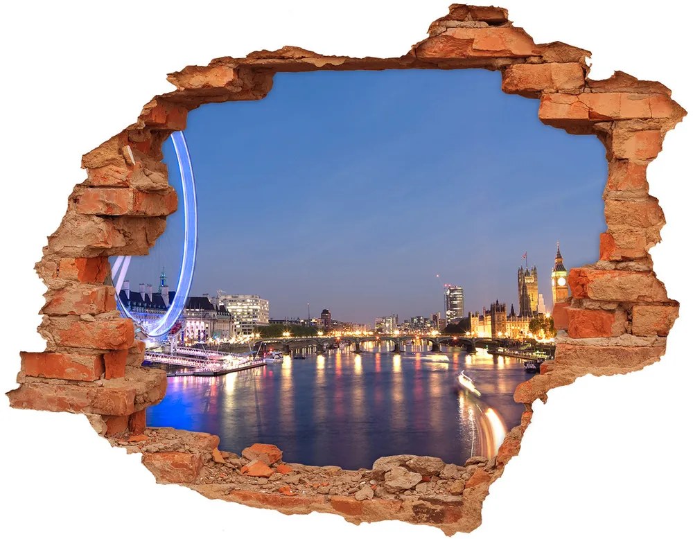 Wallmuralia Fototapeta díra na zeď 3D London Yey Londýn 90x70 cm