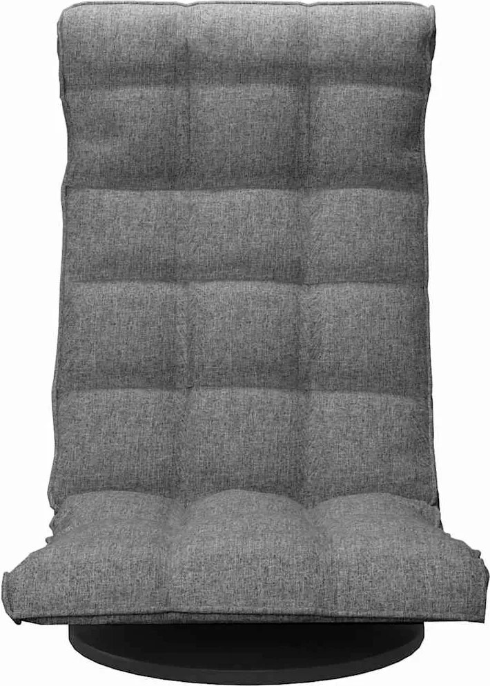 Otočná lenoška na podlahu světle šedá textil 336574