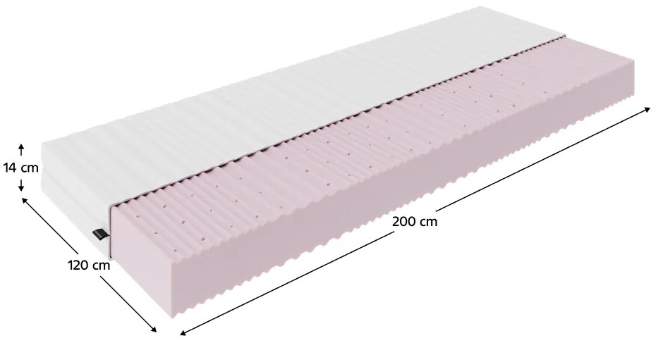 Kondela Matrace, pěnová, 14 cm, 120x200, MAIR