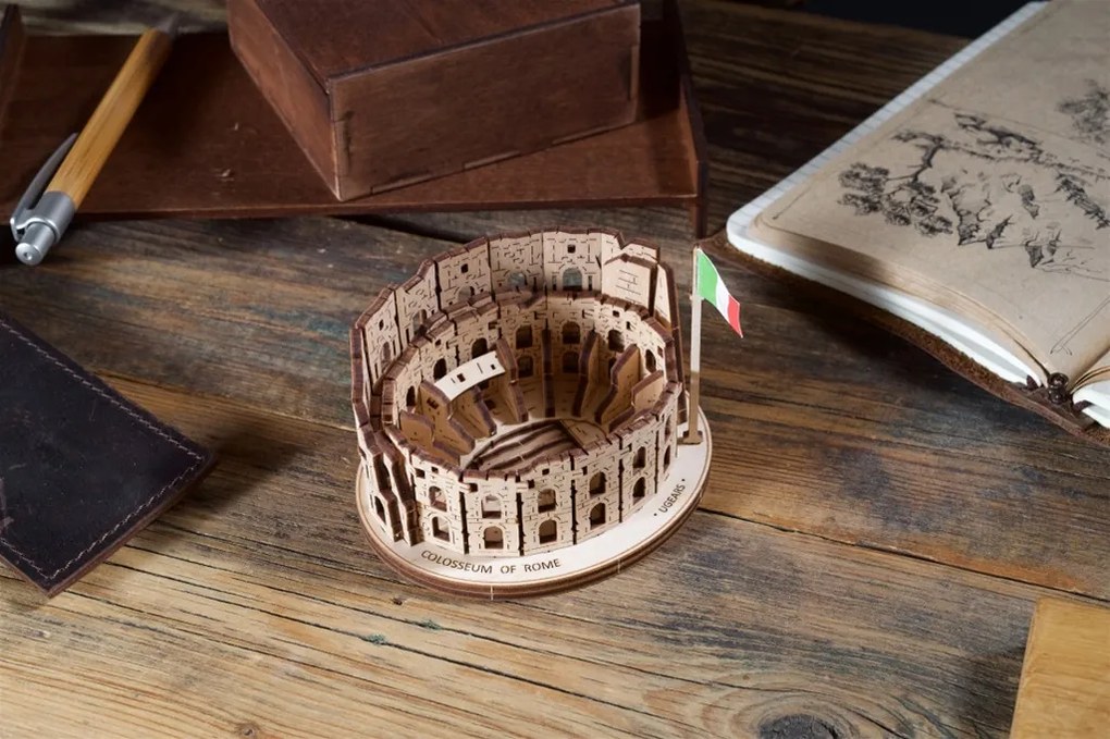 Ugears 3D dřevěné mechanické puzzle Římské Koloseum