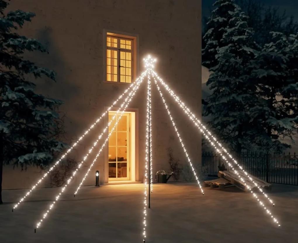 vidaXL Vánoční světelný strom dovnitř i ven 576 LED světlo 3,6 m [51295] Barva: Studená bílá