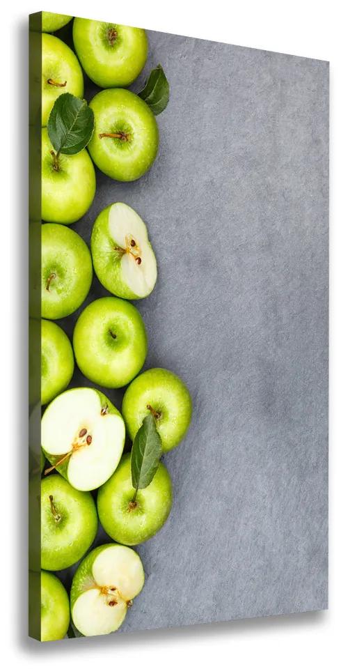 Wallmuralia Vertikální Foto obraz na plátně Zelená jablka 50x100