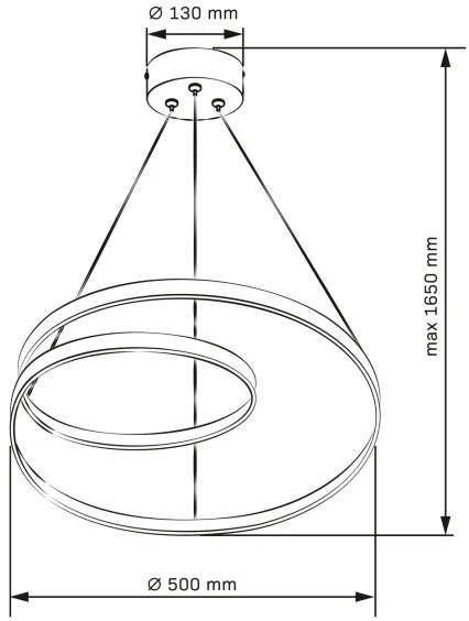 LED Lustr na lanku ZEFIRA LED/40W/230V 4000K pr. 50 cm chrom