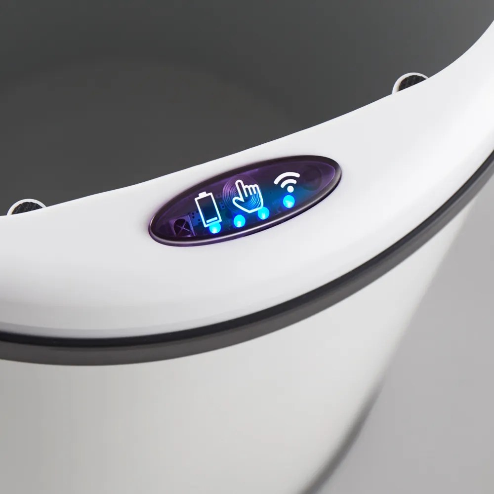 Deuba Bezdotykový odpadkový koš s USB 30 L - bílý