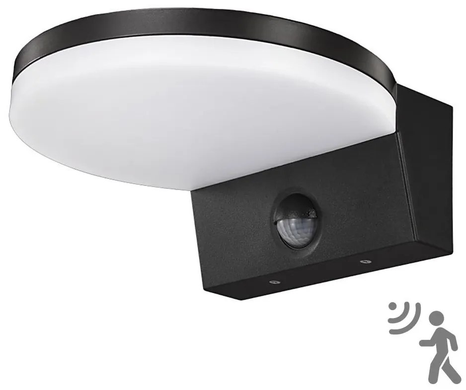 Top Light - LED Venkovní nástěnné svítidlo se senzorem LED/15W/230V IP65 černá