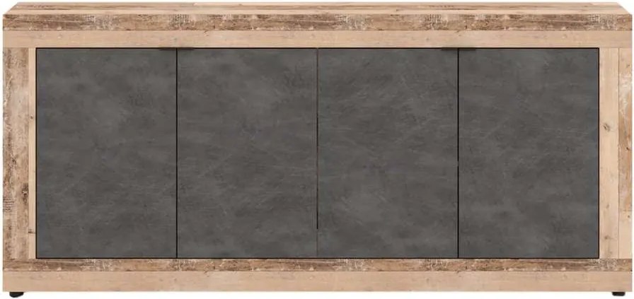 Komoda Leniza 180, dub natural / grafit