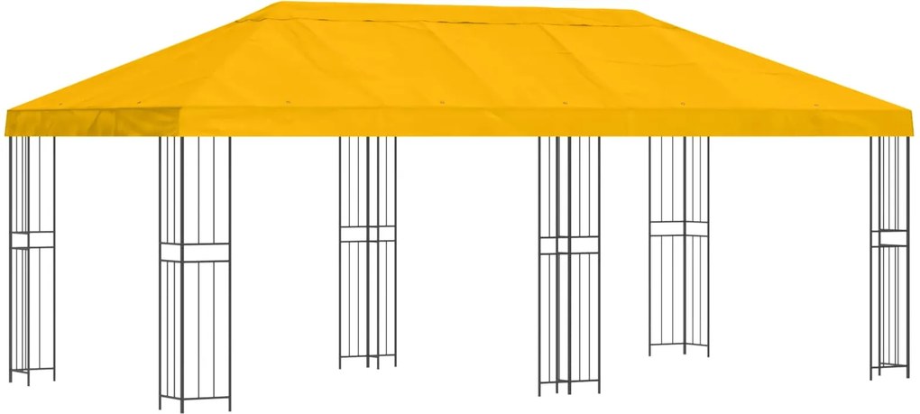 Zahradní altán 6 x 3 m Žlutá Polyester a ocel 190 gsm 3375989