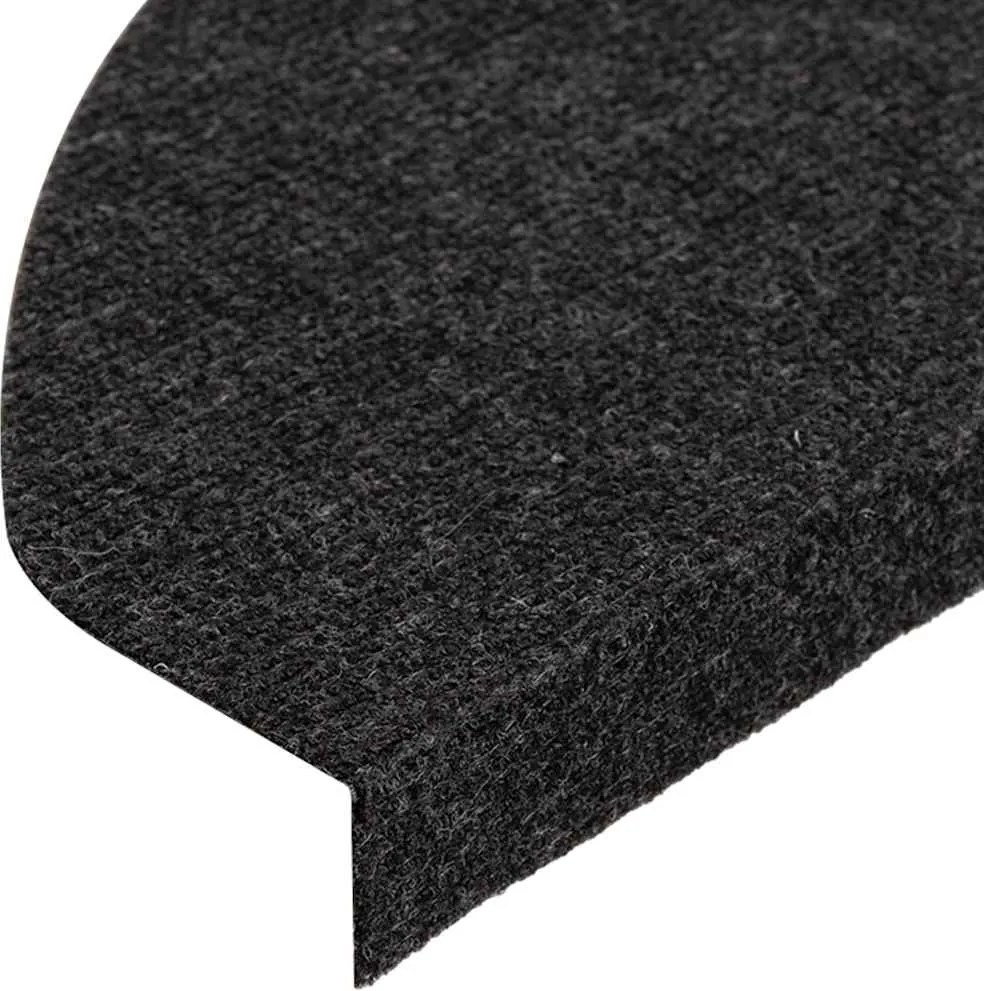 Samolepicí nášlapy na schody 15 ks 65x22,5x3,5 cm černé 136396