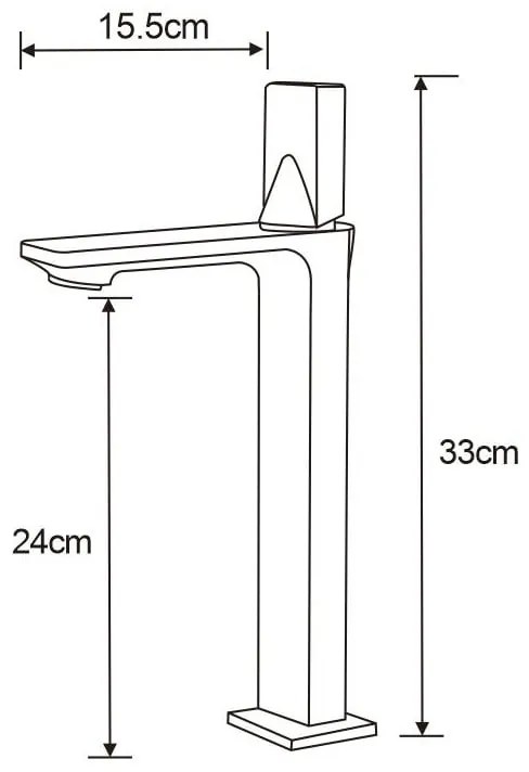 Mexen Crux, vysoká umyvadlová baterie, chromová, 744410-00