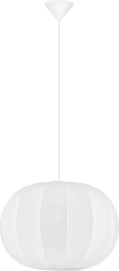 Matně bílé látkové závěsné svítidlo ø 50 cm Delina – Nova Luce