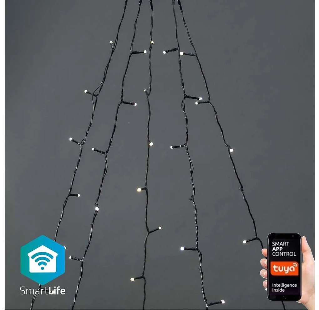 Nedis SmartLife LED Wi-Fi Teplá bílá 200 LED 5 x 4 m Android / IOS WIFILXT11W200