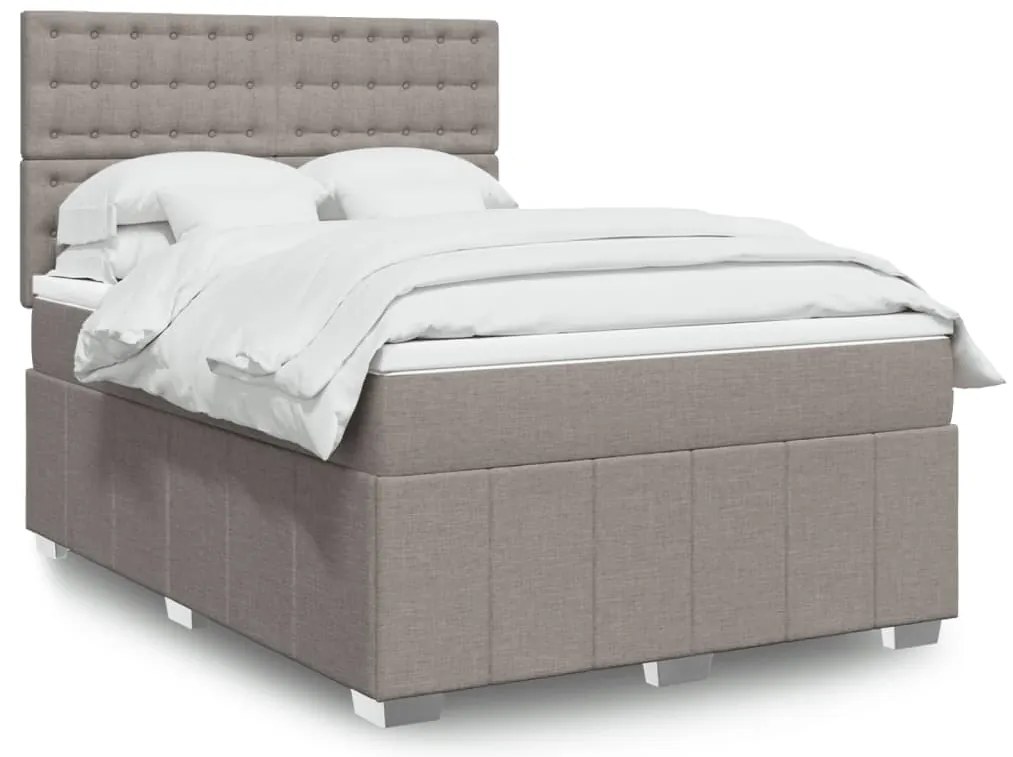 Box spring postel s matrací taupe 160x200 cm textil 3291737