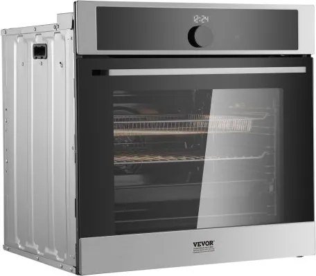 Jednostěnná trouba 61 cm elektrická vestavěná nástěnná trouba 16 funkcí 75,9 l