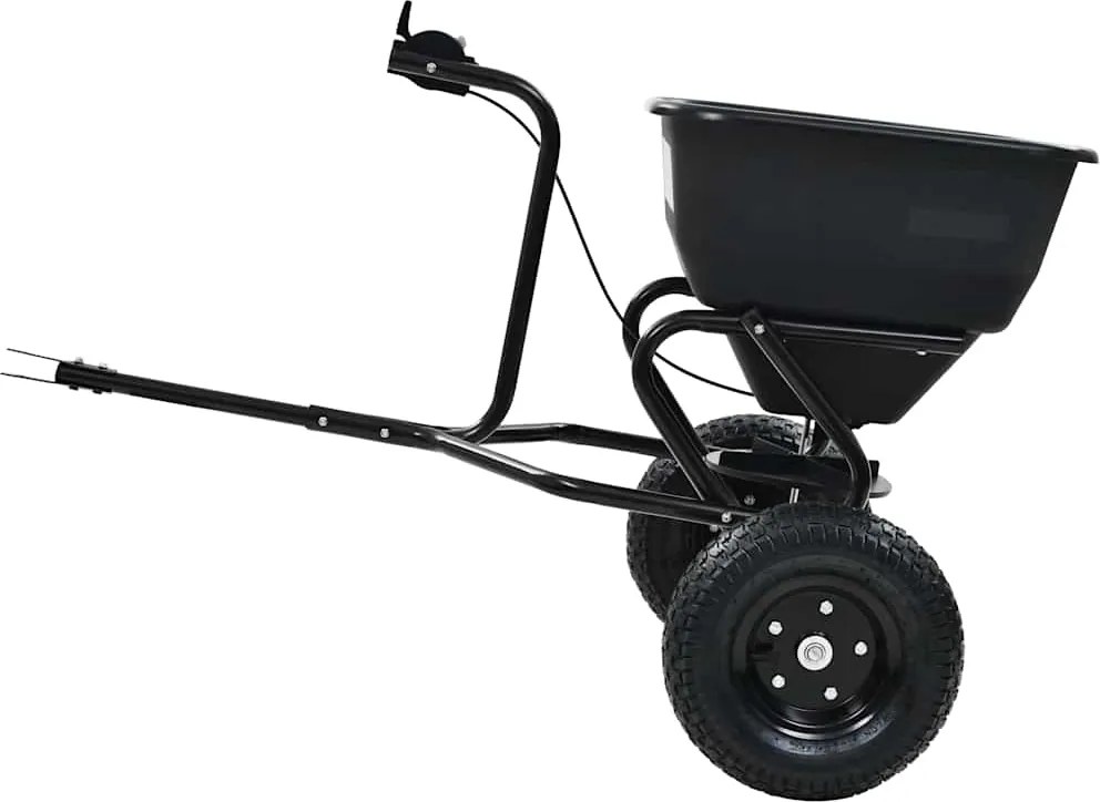 Tažné rozmetadlo soli PVC a ocel 125 x 74 x 79 cm 45 l 142967
