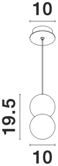 Moderní lustr Zero 10 světlá šedá