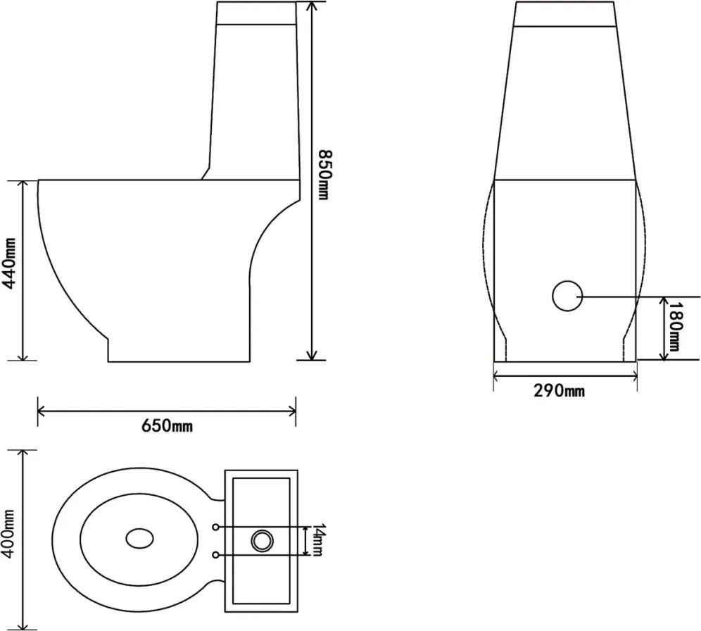 Designové keramické WC bílé