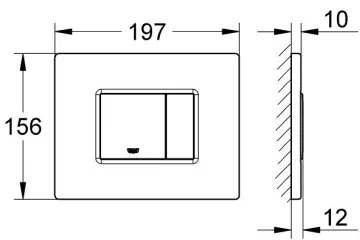 GROHE 38732DL0 - Splachovací tlačítko SKATE COSMOPOLITAN 156 × 197 mm měděná