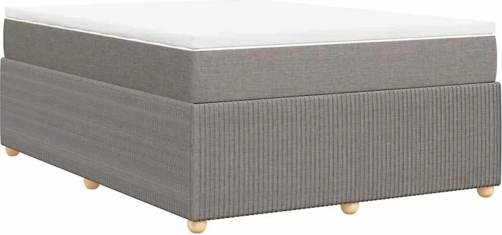 Box spring postel s matrací taupe 140x200 cm textil 3285578