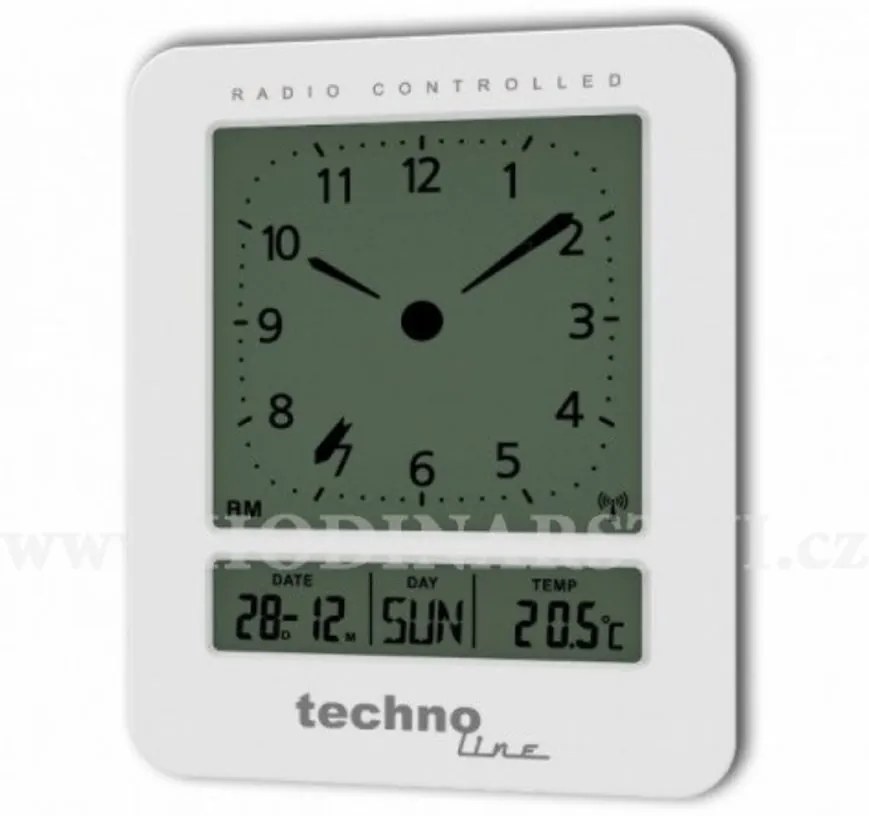 Budík s analogovým LCD displejem a teploměrem WT 745W