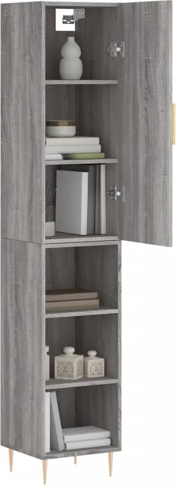 Skříň highboard šedá sonoma 34,5 x 34 x 180 cm kompozitní dřevo 3198975