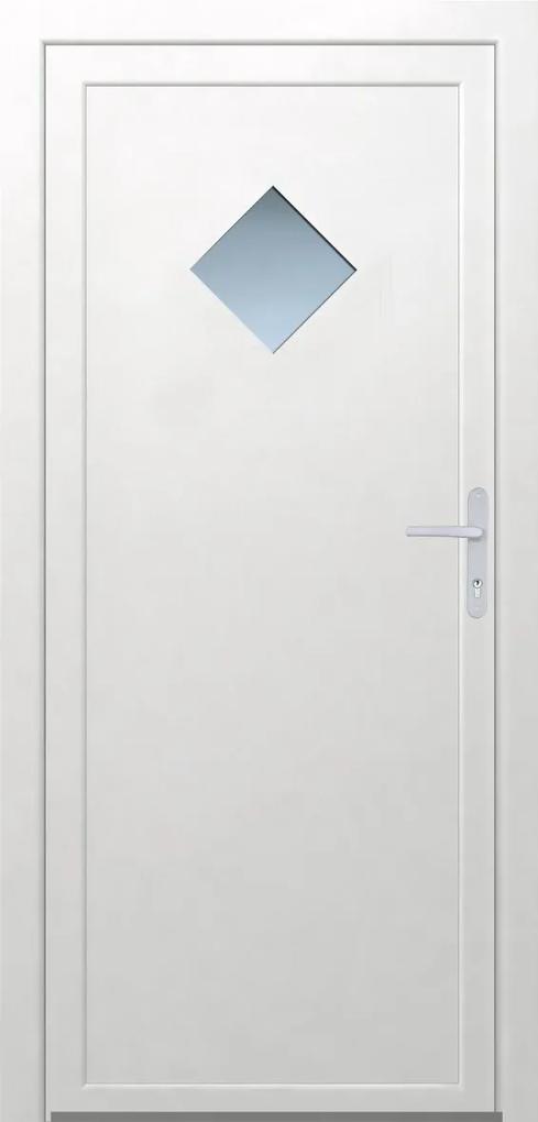 Solid Elements Vedlejší vchodové dveře Brigi, 80 L, rozměr vč. zárubně: 880 × 1980 mm, plast, levé, bílé, prosklené