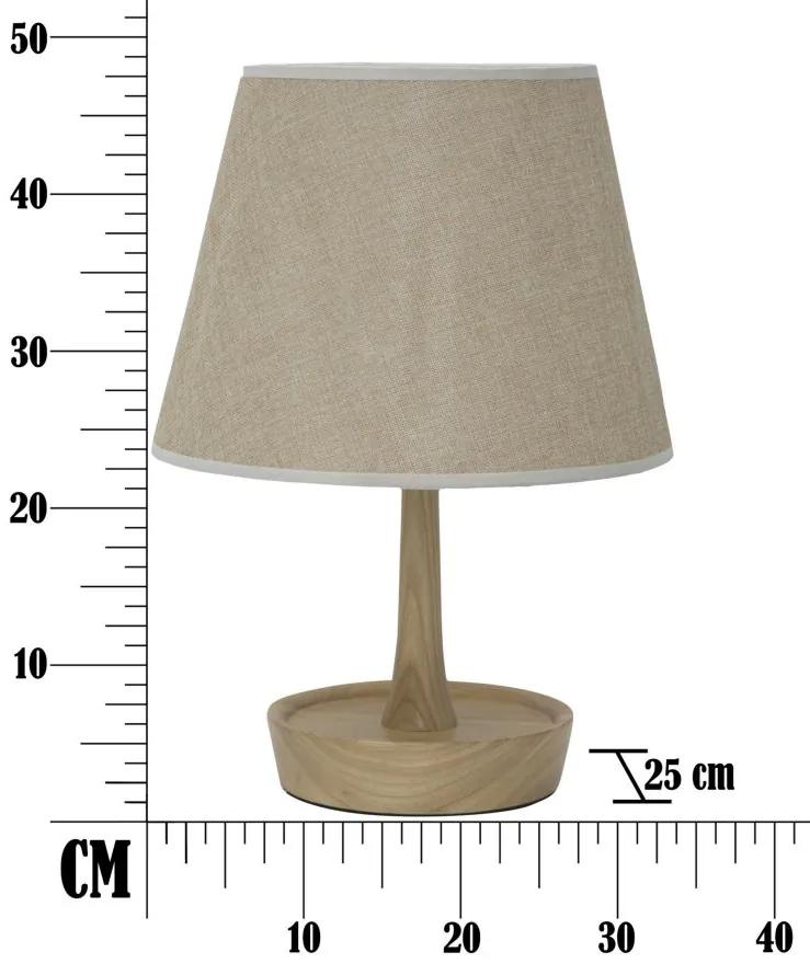 Hnědá stolní lampa s odkládacím místem Mauro Ferretti Ekos II, 25x49 cm