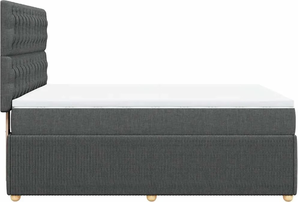 Box spring postel s matrací tmavě šedá 160x200 cm textil 3292115