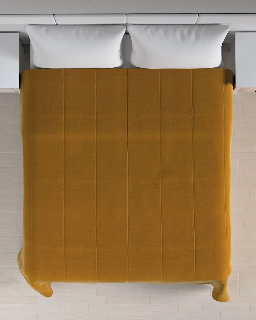 Sametový přehoz Velvet barva žlutá látka lesklé, sametová