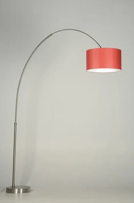 Stojací designová oblouková lampa Adamo Rosso