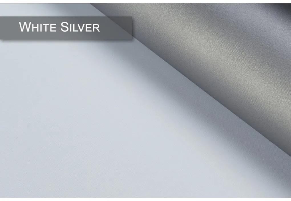 Dekodum Termoizolační roleta v bílé kazetě, barva látky White Silver Šířka (cm): 53, Výška (cm): Standardní (do 150 cm), Strana mechanismu: Práva
