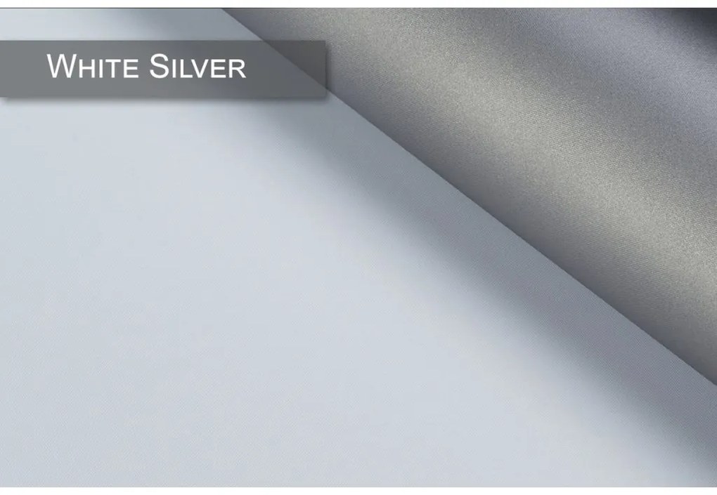 Dekodum Termoizolační roleta v bílé kazetě, barva látky White Silver Šířka (cm): 56, Výška (cm): Standardní (do 150 cm), Strana mechanismu: Práva