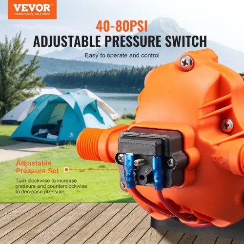 12 V membránové čerpadlo 11,4 l/min 11,36 l/min 3komorový tlakový spínač vodního