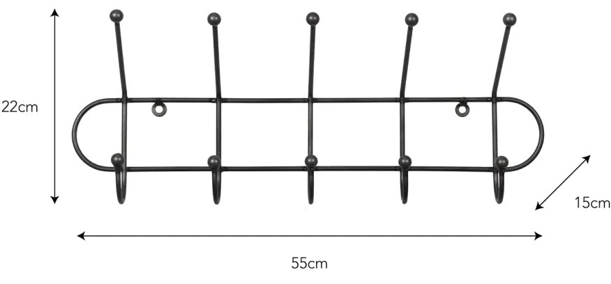 Kovový věšák na stěnu Farringdon Garden Trading