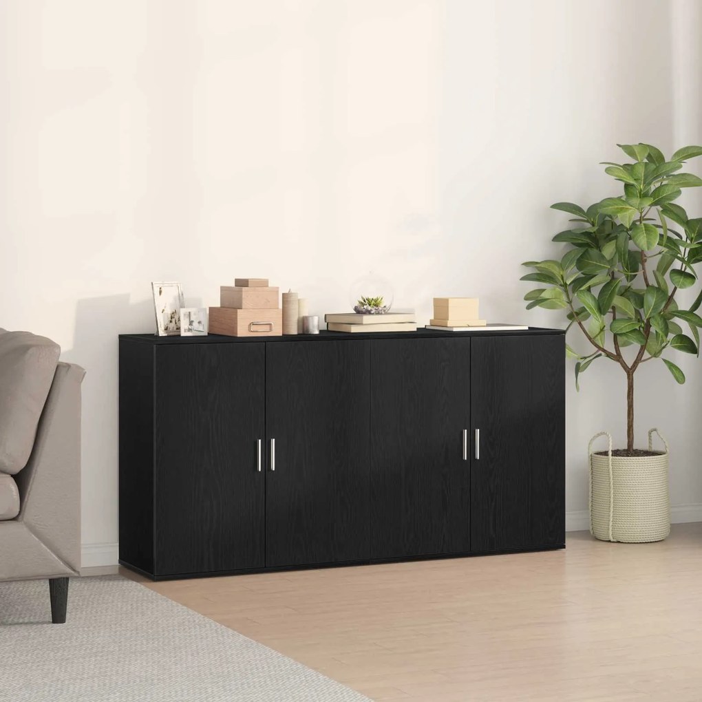 Servírovací skříň 2 ks Černý dub 79 x 38 x 80 cm 3334310