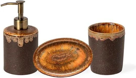 Hnědá kameninová mýdlenka Poterie Bath – Casafina