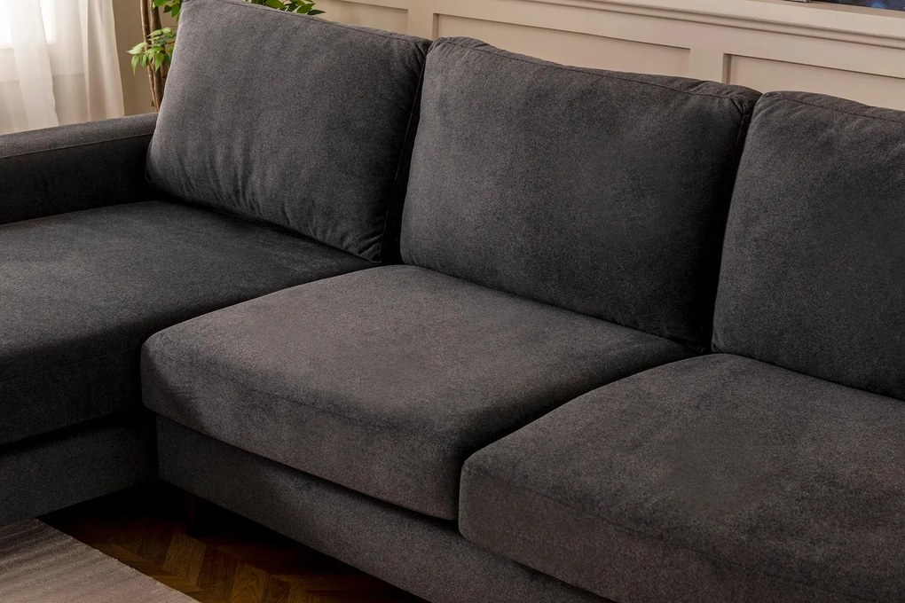 Hanah Home Rohová pohovka BERLIN levá antracitová