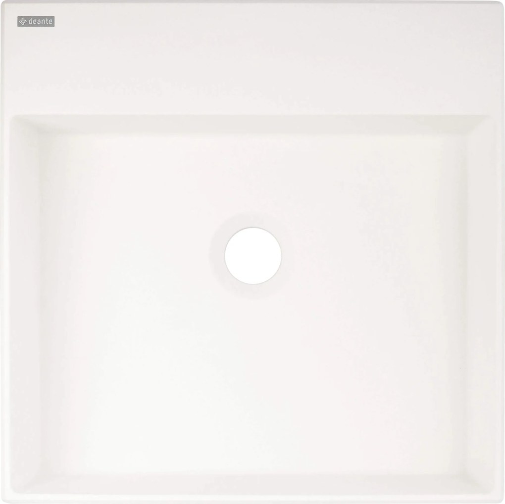 Deante Correo, granitové umyvadlo na desku 400x400x100 mm, bílá, DEA-CQR_AU4S