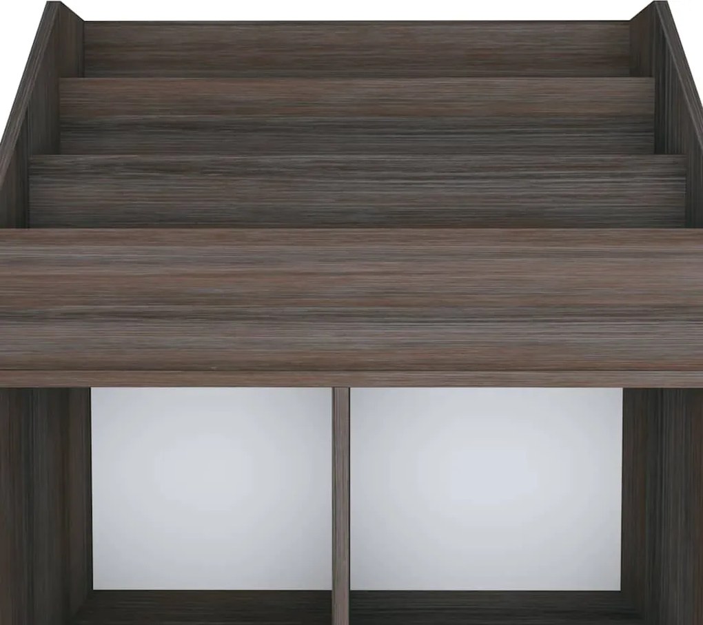Dětský regál na časopisy šedý dub sonoma 71x30x114 cm kompozit 339533
