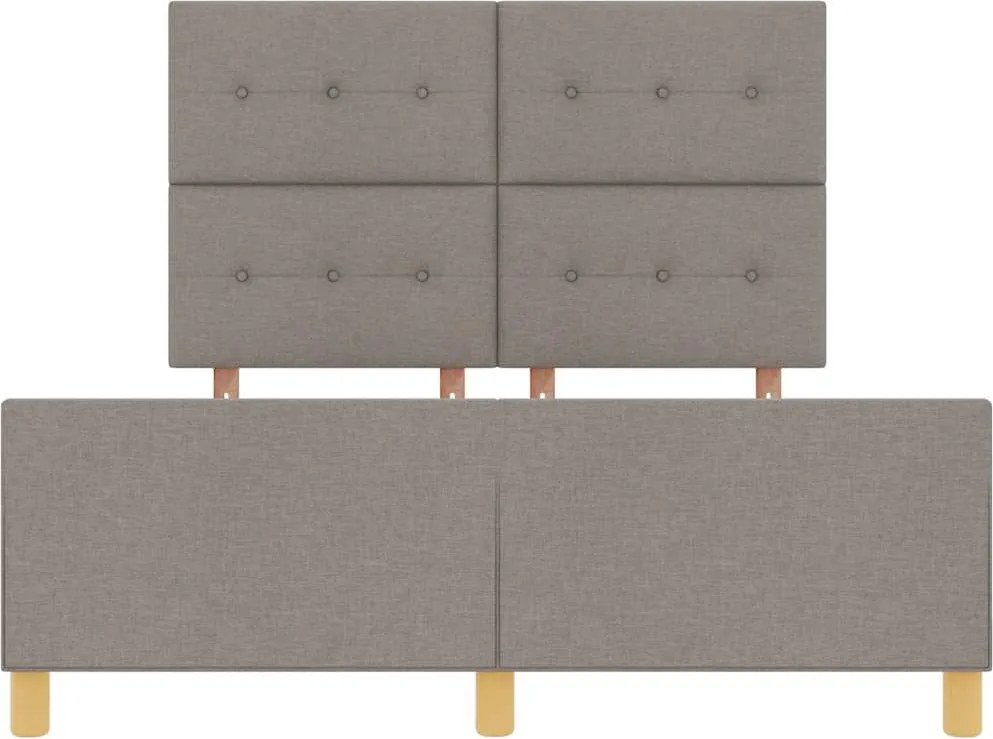 Rám postele s čelo Taupe 160 x 200 cm textil 3344743