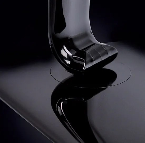LED stolní lampička stmívatelná USB, 12W, volba teploty světla, černý lesk