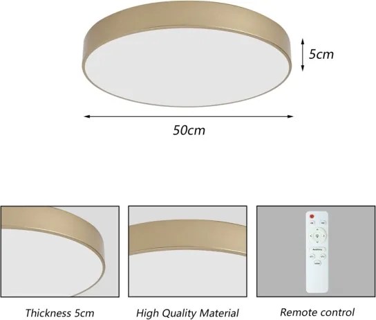 BRILAGI - LED Stmívatelné strop. svítidlo POOL LED/60W/230V pr. 50 cm zlatá + DO