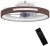 HOMCOM 49 cm LED stropní ventilátor se světlem, 40 W, reverzní DC motor, tichý chod, dálkové ovládání, 6 rychlostí, 3 teploty světla, časovač — příro…