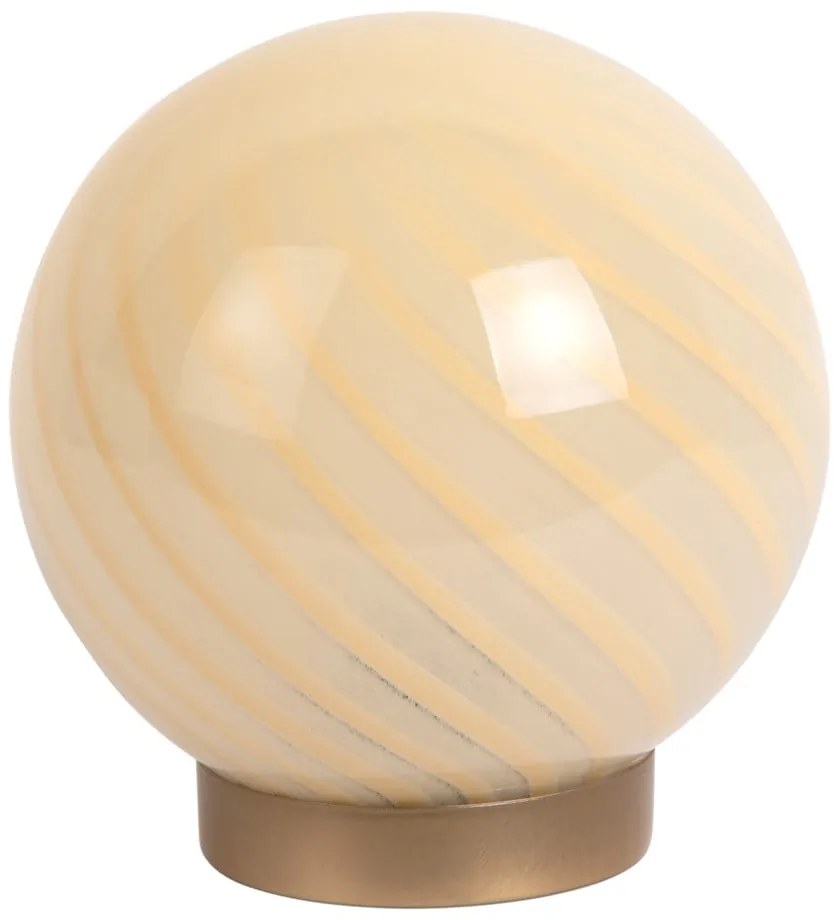 Světle žlutá stolní lampa se skleněným stínidlem (výška 17 cm) Summer Globe – Leitmotiv