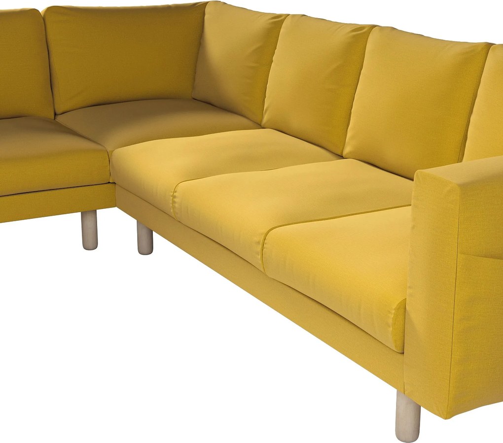 Potah na pohovku IKEA Norsborg rohová 5-místná barva žlutá látka sametová