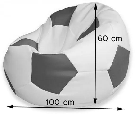 Sedací vak modře bílý fotbalový míč-TiaHome