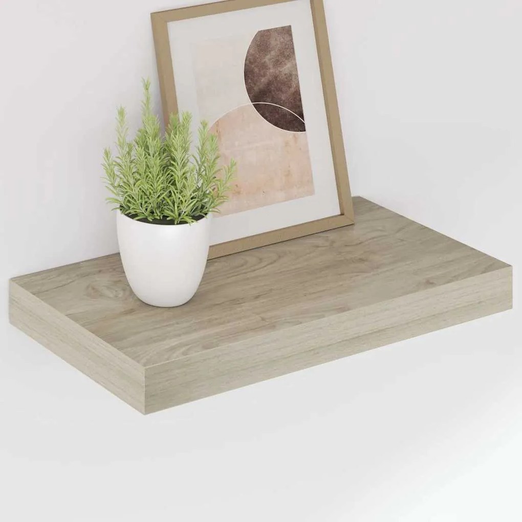 Plovoucí nástěnné police 2 ks dub 40 x 23,5 x 3,8 cm MDF 323869