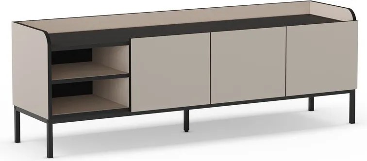 Krémový TV stolek 160x55x42 cm Adara – Marckeric