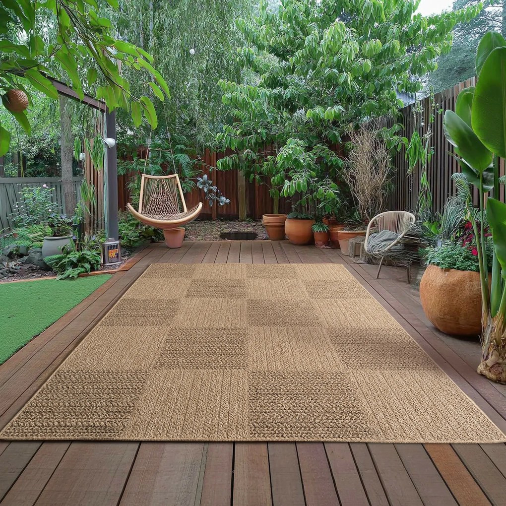 Ayyildiz, Kusový koberec Timber 1405 beige - na ven i na doma, 80x150, béžová, chodba / předsíň