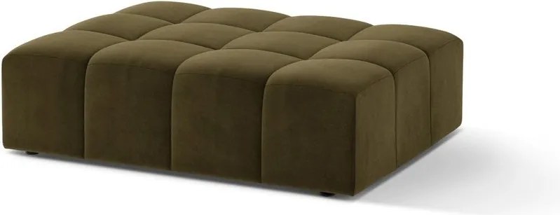 Khaki sametová podnožka Chicago – Cosmopolitan Design