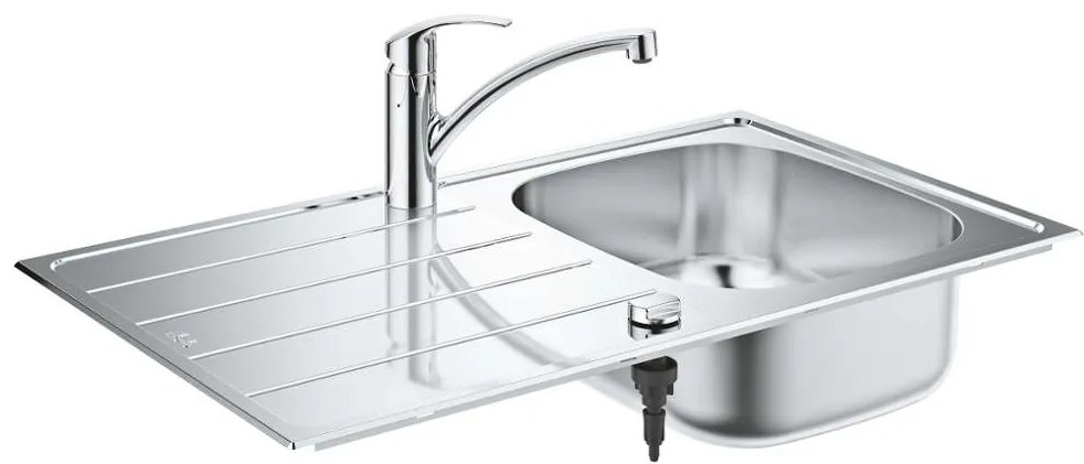 Grohe Dřezy - Set dřezu K200 a baterie Eurosmart, kartáčovaná nerez/chrom 31565SD1